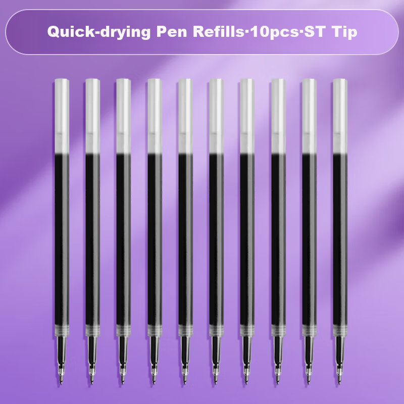 Lopet Retractable Gel Pen Refill, 0.5mm, Black, ST Pen Refill, Quick ...