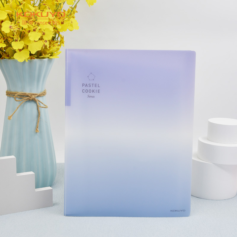 KOKUYO A4 File Folder, Pastel Cookie, Clear Sky, Student Document ...