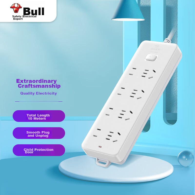 BULL New National Standard Power Strip, Extension Cord/Power Bar/Power ...